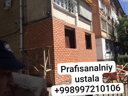 Балконга гишт терамиз кладка балкон