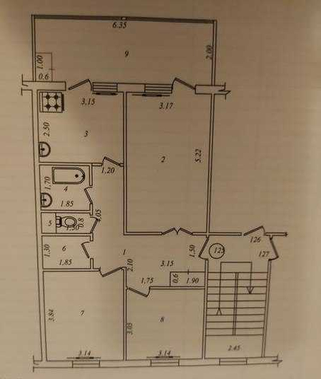 3/4/5 Авиагородок. Французская планировка. 80м2. Ремонт. Мебель. Техн.