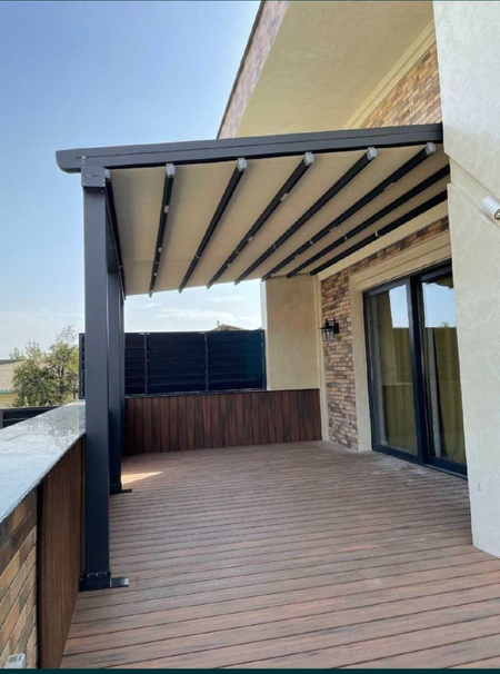 Pergola Kafe va restoran uylar uchun soyabon