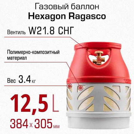 Легкие Норвежские газовые баллоны Hexagon 12л-33л гарантия 2 года
