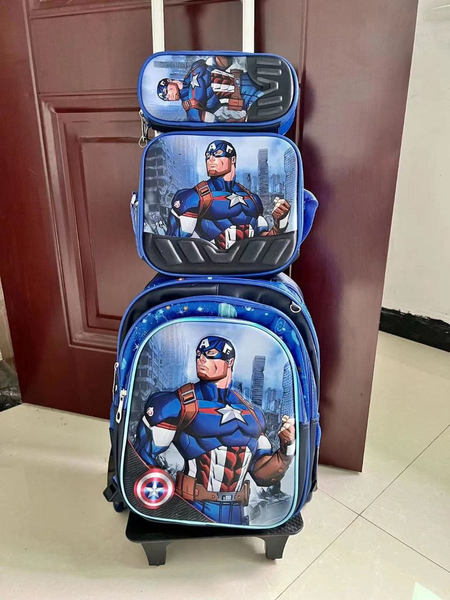 popka rolikli rugzak maktab  3 talik nabor bolinli