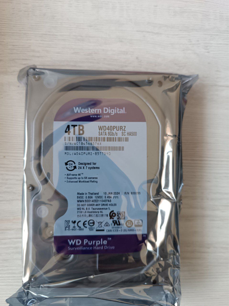 HDD WD Purple 500,1, 2, 4, 6, 8, 10