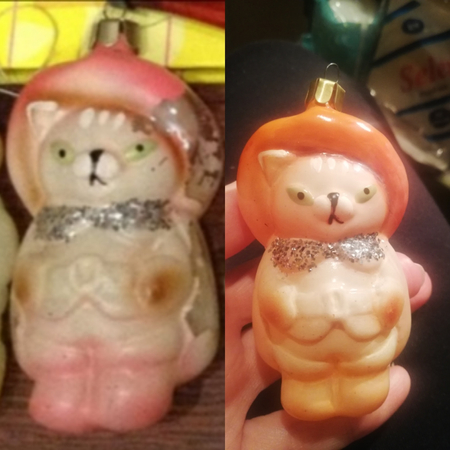 Реставрация ёлочных игрушек.