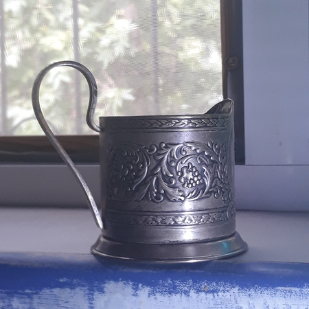 Подстаканник ссср ,Минин и Пожарский мельхиор,состояние отличное .