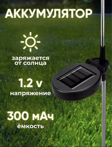 Светильник для сада светодиодные на солнечной батарее