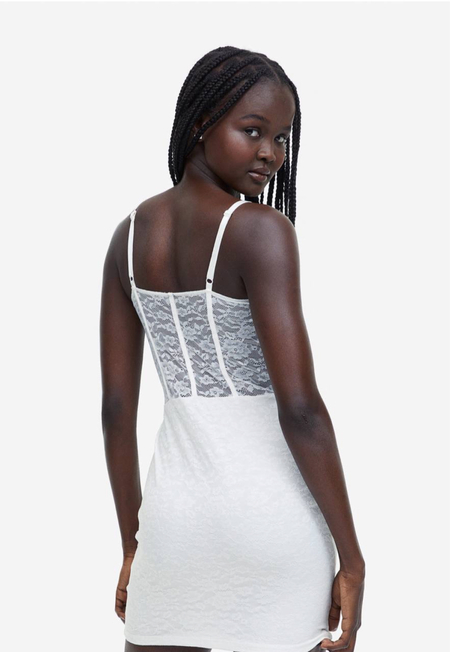 Платье кружевное корсетное H&M