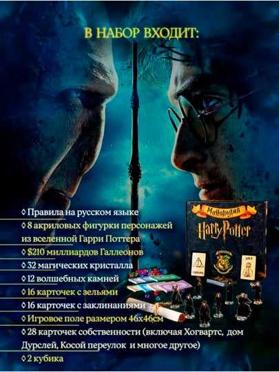 Монополия Гарри Поттер для детей и взрослых