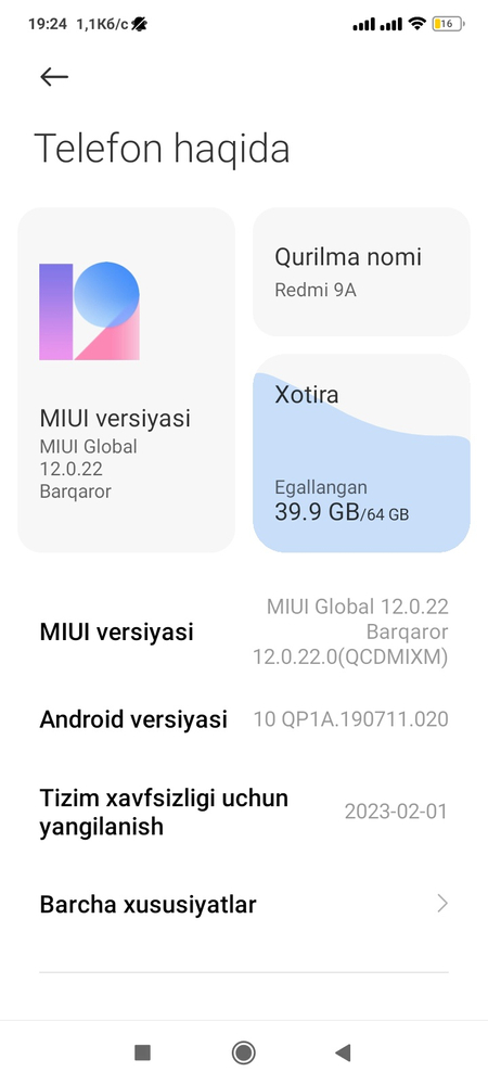 Redmi 9a holati yaxshi