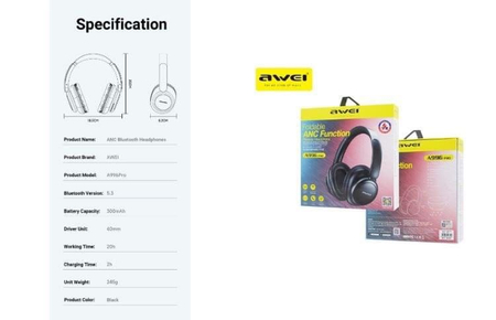 Беспроводные наушники AWEI A996 Pro ANC