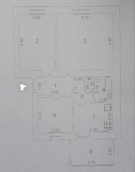 Продам 3х-комнатную 83м2 Высокопотолочка