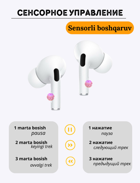Pods Pro 2 Yangi xolatda Xammasi originaldaka ishlidi ichidigilayam