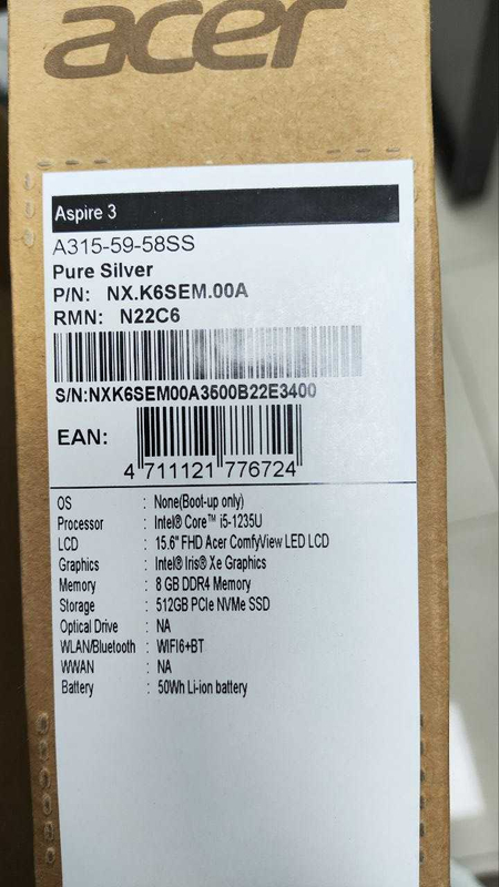 Ноутбук Acer Aspire 3