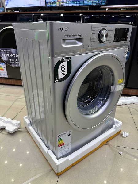 Стиральная машина RULLS 8kg Invertor, Steam Стальной
