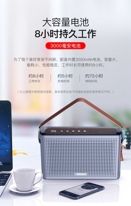 IPIPOO YP-1 Беспроводная Колонка 10W с Встроенное FM-Радио AUX/Card TF