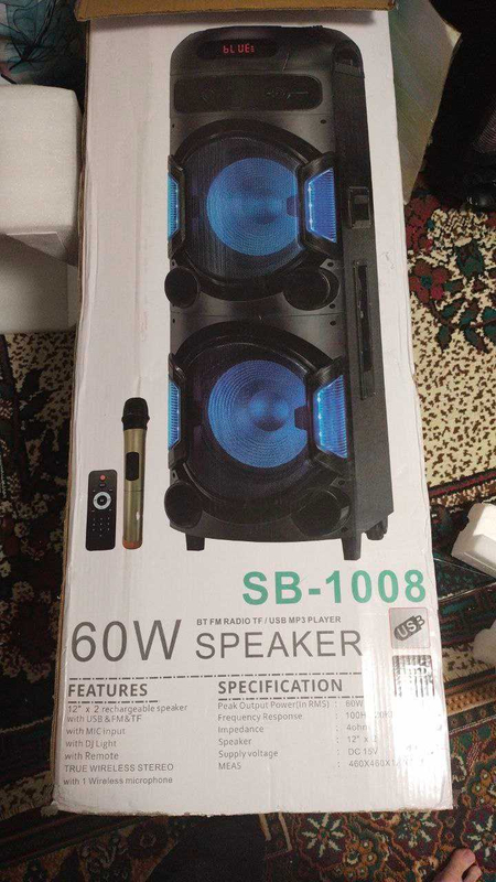 Speaker Sound Bass 12 karoke wireless microphone
