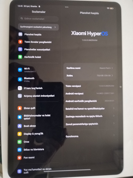 Xiomi pad 6 256 gb
