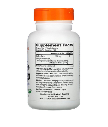 Ginkgo Гинкго 120mg 120 кап