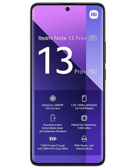 Смартфон Xiaomi Redmi Note 13 Pro+ 5G 12+512GB Midnight Black