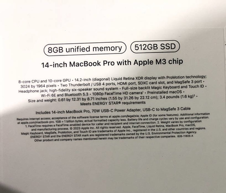 Macbook Pro 14”  M3 8/512 у Артура в магазине Б-17 на малике