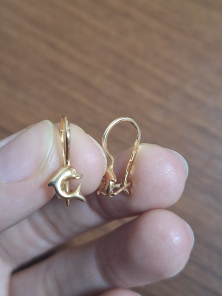 Серьги золотые детские