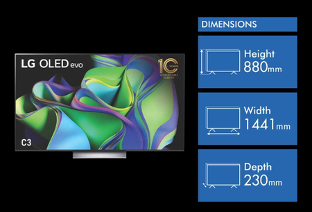 LG C3 Series 65-Inch Class OLED evo 4K Processor Smart Flat Screen TV