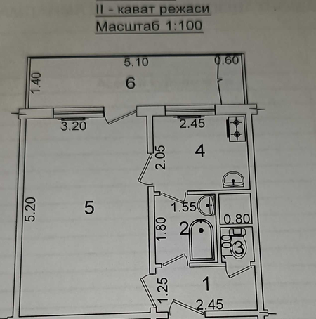 Квартира 2-х к./2/4 метро Туркистон