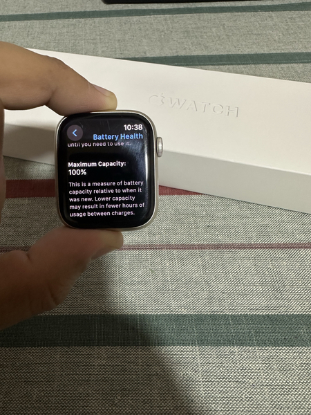 Apple Watch 8 45 Starlight, 100%