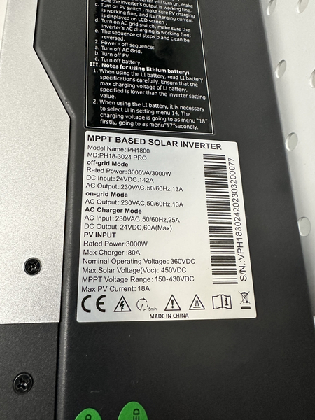 Инвертор Must 3 kw hybrid pro