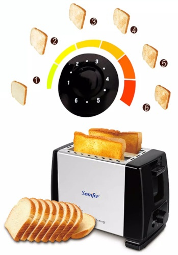 Доставка бесплатная! SONIFER Тостер 600-700 Вт SF-6007
