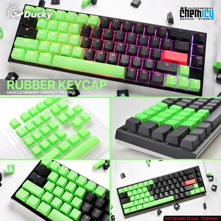 СКИДКА! клавиши 31шт/Кейкапы зеленые Ducky RUBBER Keycap