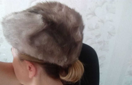 Женская песцовая шапка