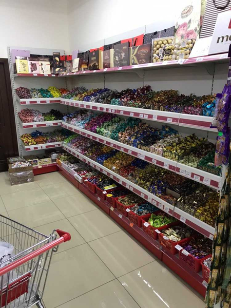 Торговые стеллажи, для супермаркетов, Витрины, Прилавки