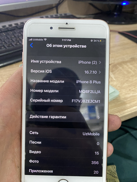 Iphone 8 + plus 64 sotladi kor dok bor
