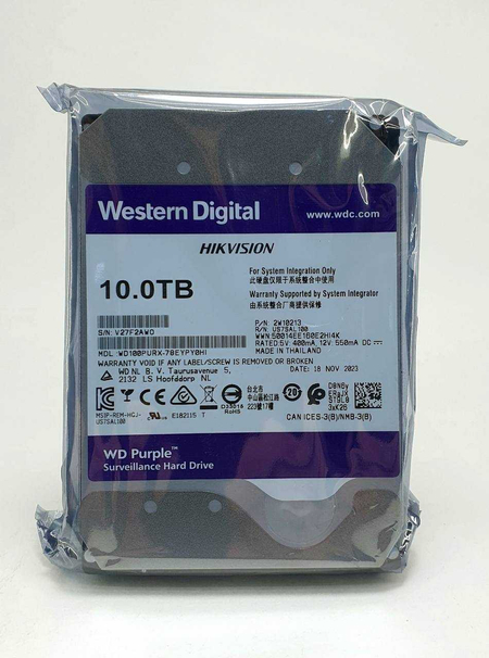 Жёсткие диски. HDD WD PURPLE 1TB. 2TB/3TB/4TB/6TB/8TB/10TB
WD HDD 12TB