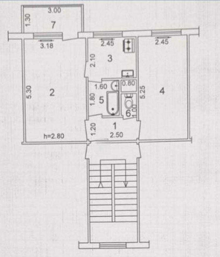 БИЙ, Максим горький, 2-комнатная, неторец, безремонта, 46м2 Художников