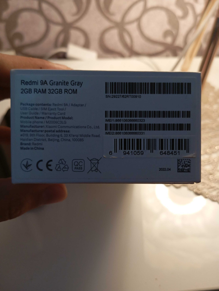 Redmi 9A 2/32 GB  grey , Rabochim sostoyanie