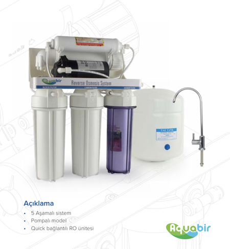 Aquabir asil Turkiya mahsuloti Suv filtr click