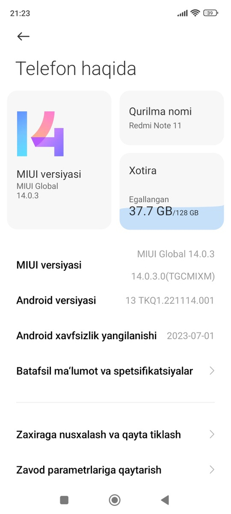 Redmi not 11 sotiladi
