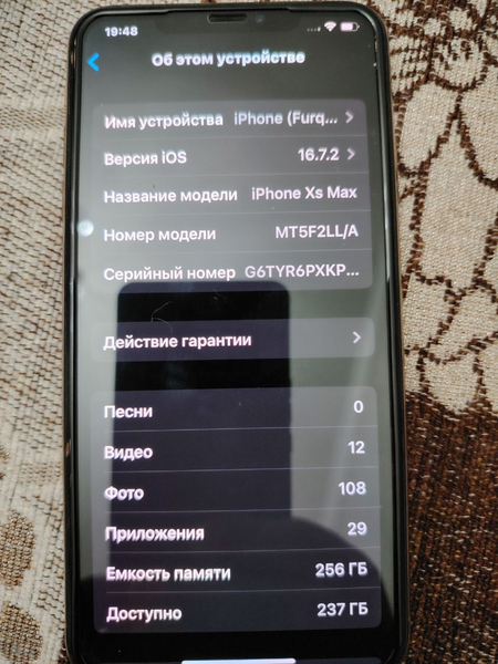 Iphone xs max 256