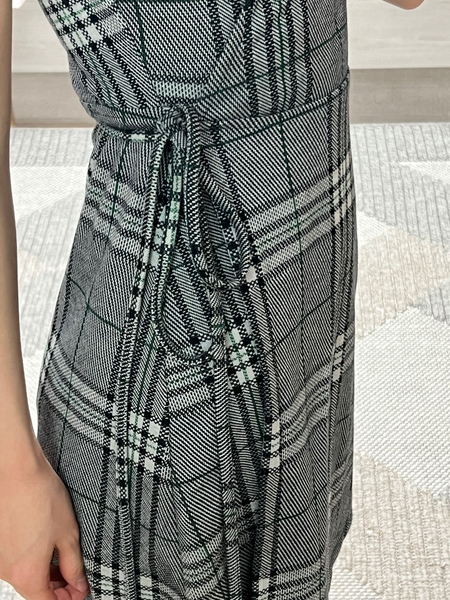 Платье в клетку H&M на завязках