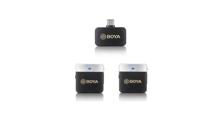 BOYA BY-M1V4 качественный двойной беспроводной микрофон для Type C