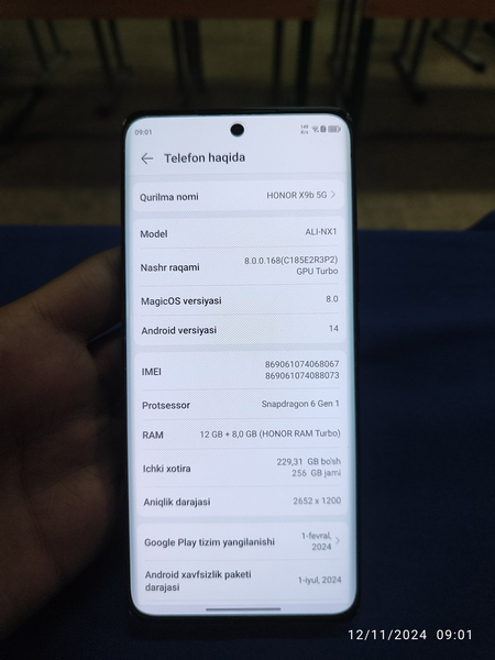 Xonor X9B 5G  12+8/256