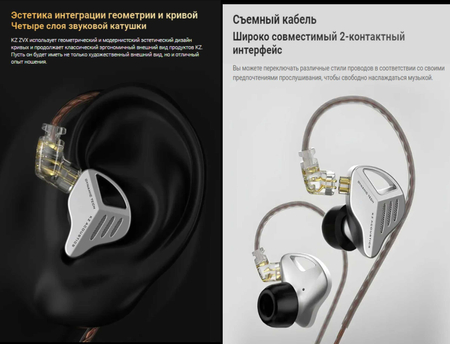 Новинка 2023 новые запечатанные проводные наушники KZ ZVX HI-FI