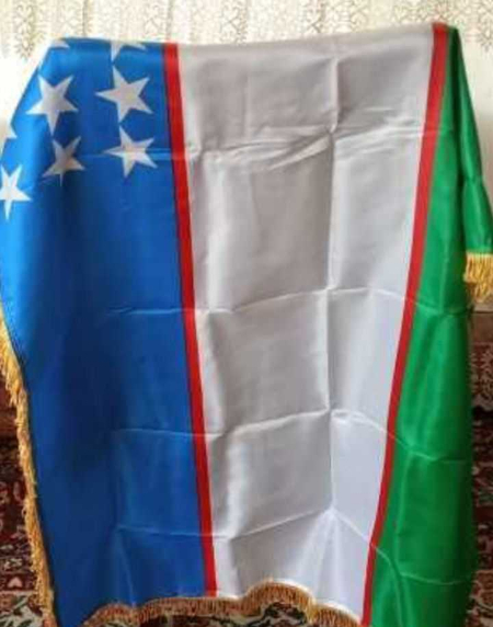 Флаг Узбекистан O'zbekiston Bayroq Zarli