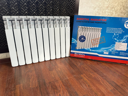 RUSSIYA berndida ishlab chiqarilgan bimetal radiator 10 yil garantiya