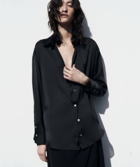 ZARA атласная блузка XXL