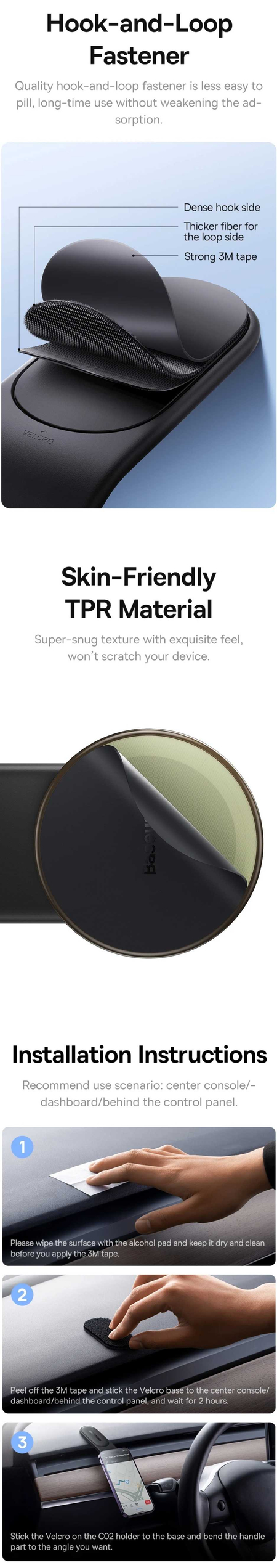 Baseus C02 Pro Магнитный Авто Держатель MagSafe 15W For iPhone 15