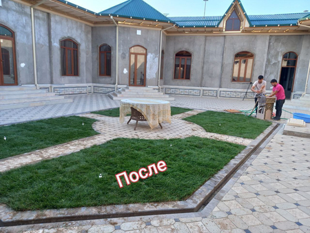 Lanshap.   Va.   Tayor.    Gazon.    Bosish.    Xizmati