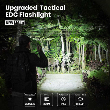 sofirn SP36 Pro LED Flashlight 8000 Lumens IPX8 Waterproof
