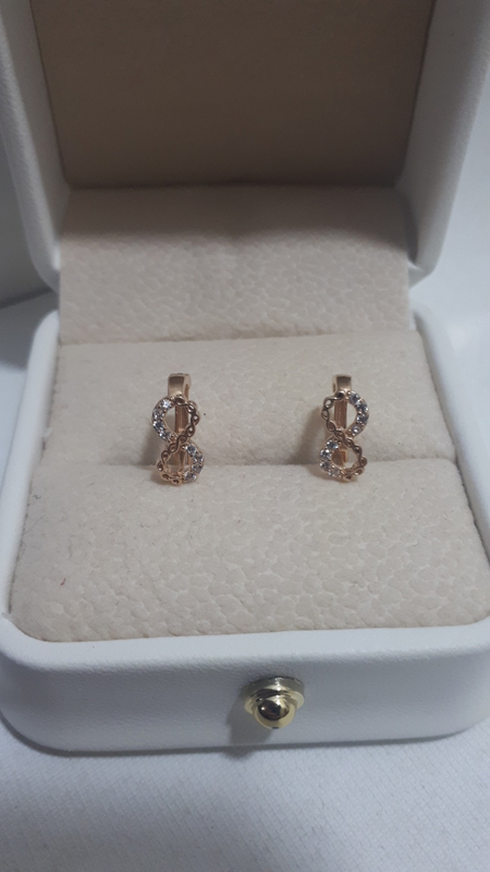 Серьги золото Росия завод 3.89-грам 585,